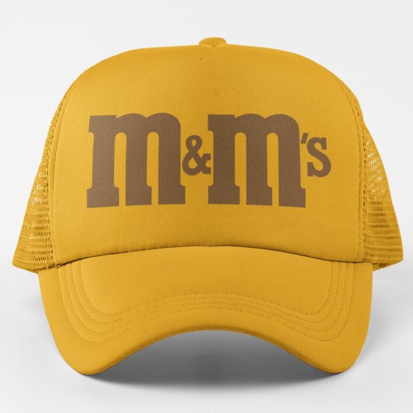 Accessories | New Mm Retro Logo Foam Trucker Mesh Snapback Hat Golden Yellow | Poshmark